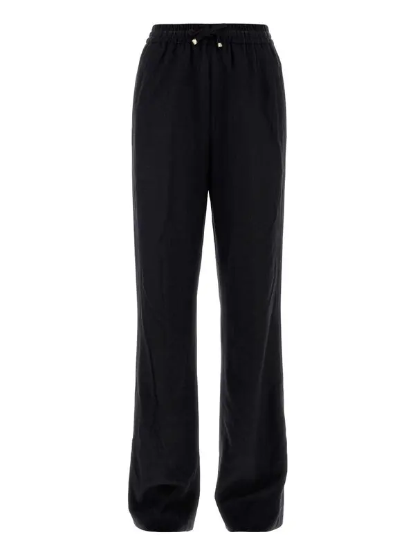 Moncler Graphite Wool-blend Tailored Pants - Grey