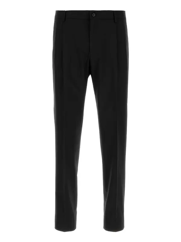 Dolce & Gabbana Stretch Wool Trousers - Black