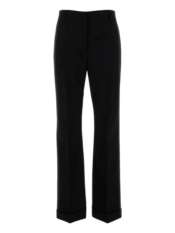 Prada Wool Gabardine Tailored Pants - Black