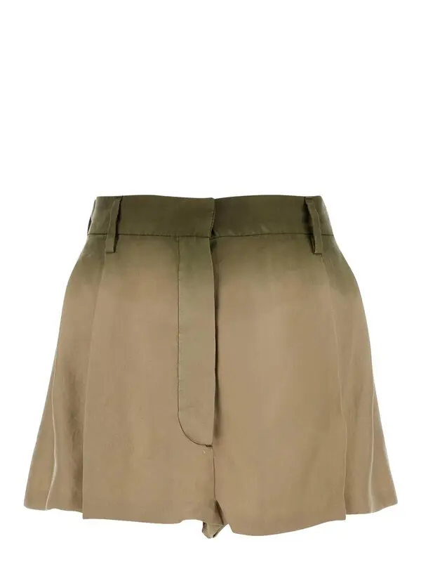 Prada Tailored Silk Shorts - Green