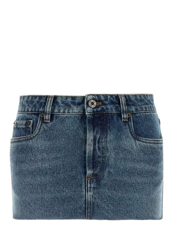 Miu Miu Denim Mini Skirt - Blue