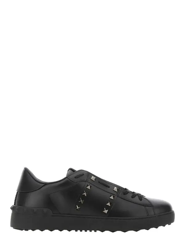 Valentino Garavani Rockstud Untitled Low Top Leather Sneakers - Black