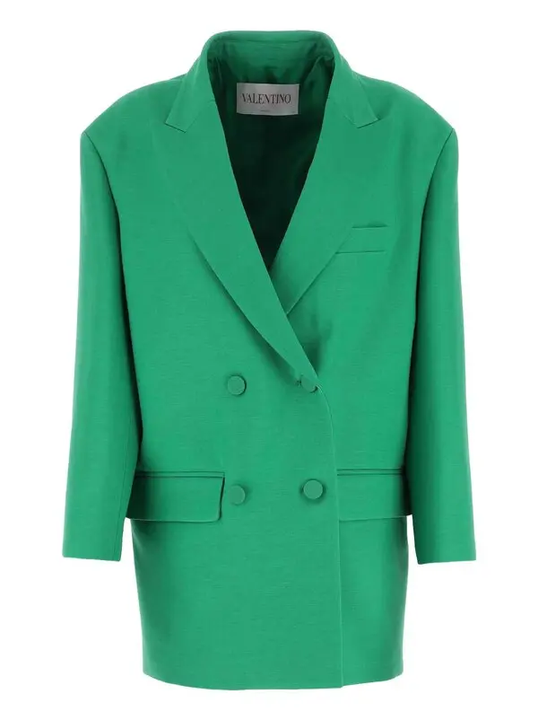 Valentino Garavani Oversize Crepe Couture Blazer - Green