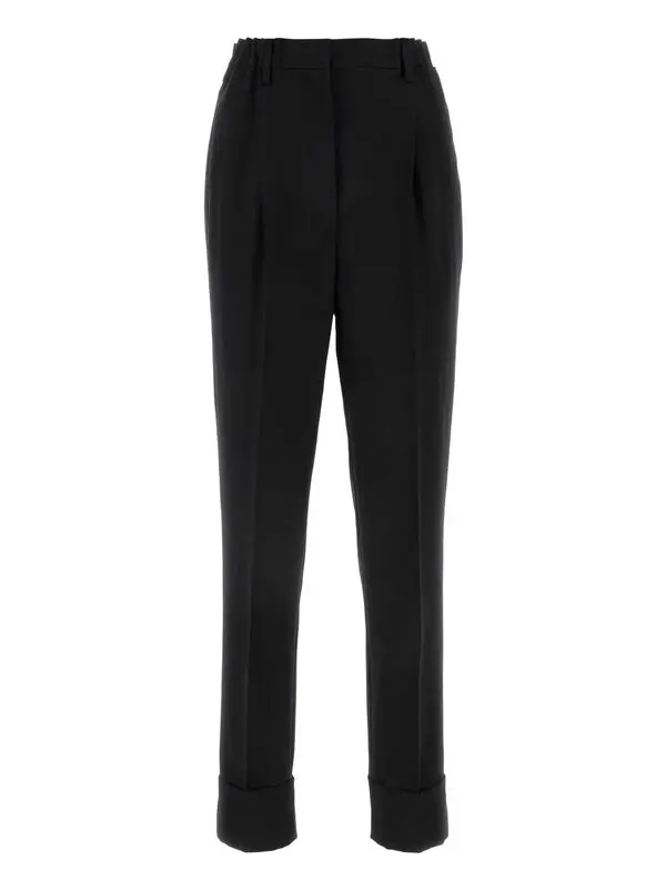 Prada Wool-blend Tailored Pants - Black