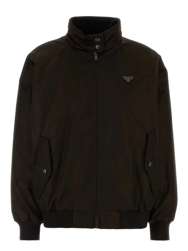 Prada Re-nylon Bomber Jacket - Brown