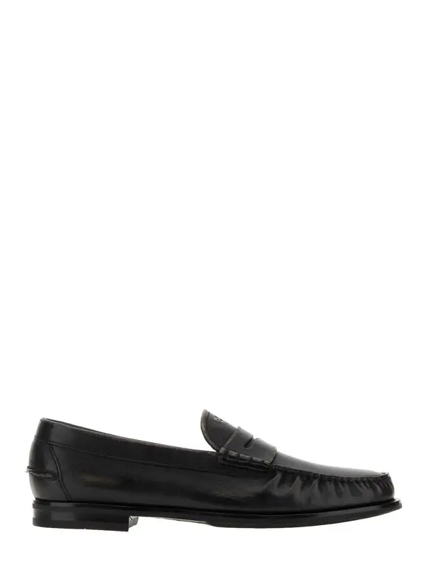 Prada Calf Leather Loafers - Black