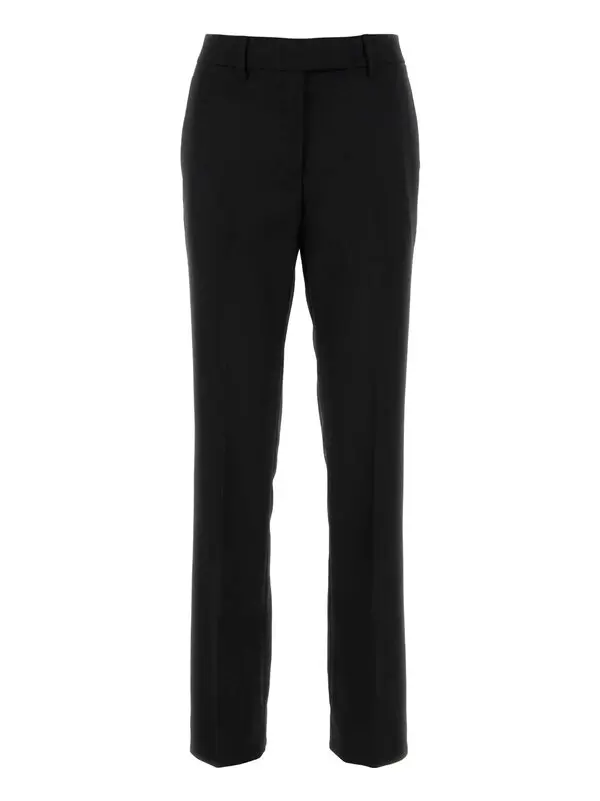 Prada 100% Virgin Wool Tailored Trousers - Black
