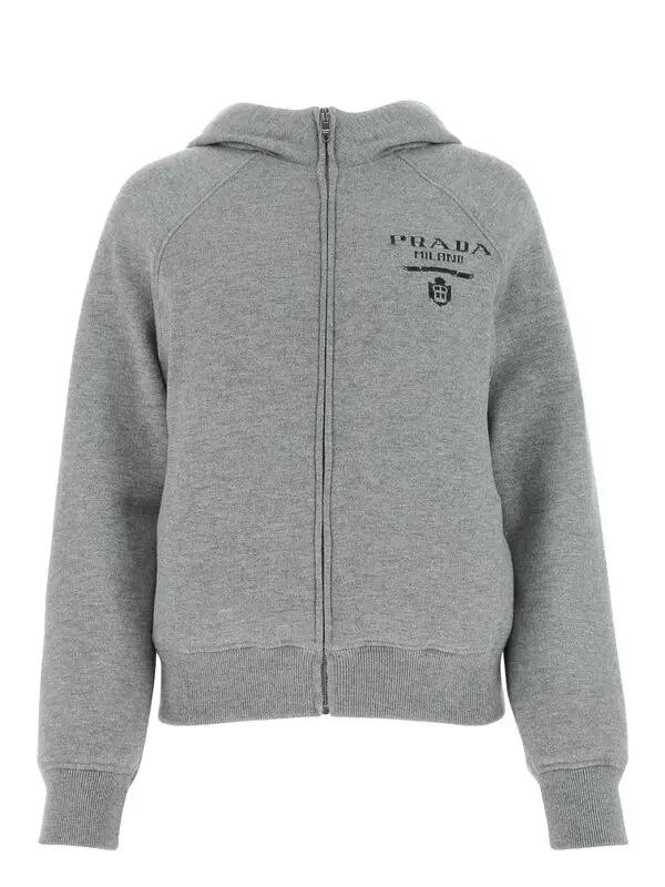 Prada Quilted Down Jacket - Grey