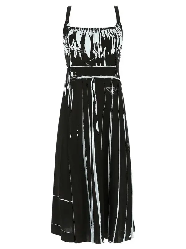 Prada Stretch Viscose Mini Dress - Printed