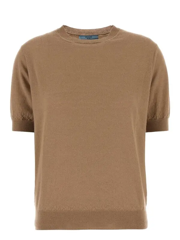 Prada 100% Cashmere Knit Sweater - Camel