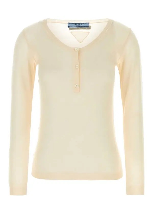 Prada Cashmere Silk Blend Sweater - Pink