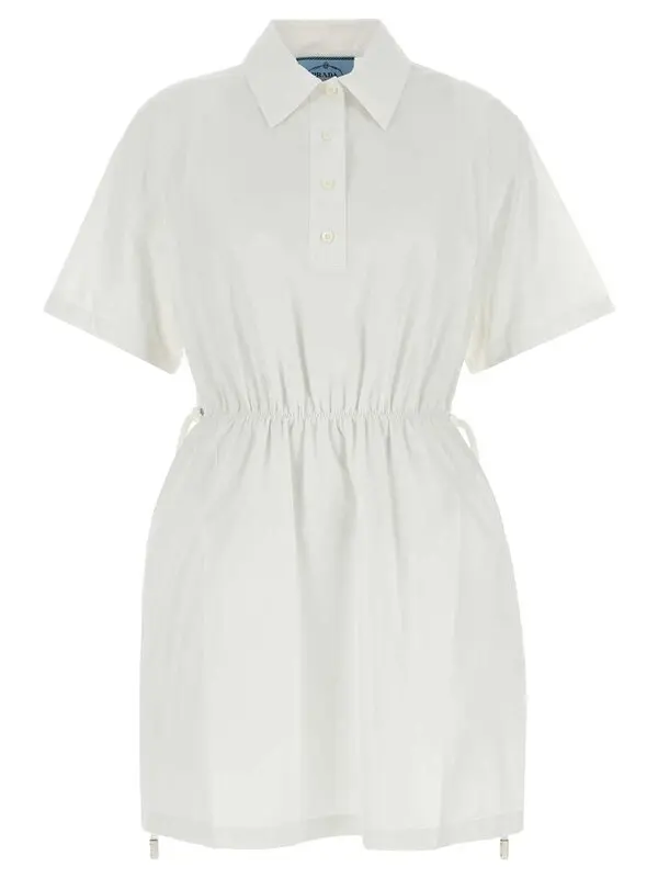 Prada Cotton Poplin Shirt Dress - White