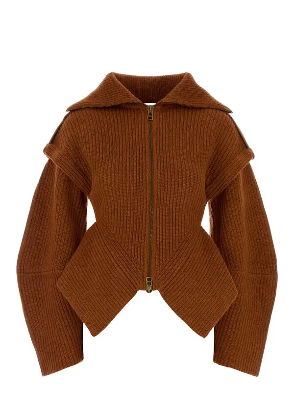 Zimmermann Copper Wool-blend Valiant Cardigan - Orange