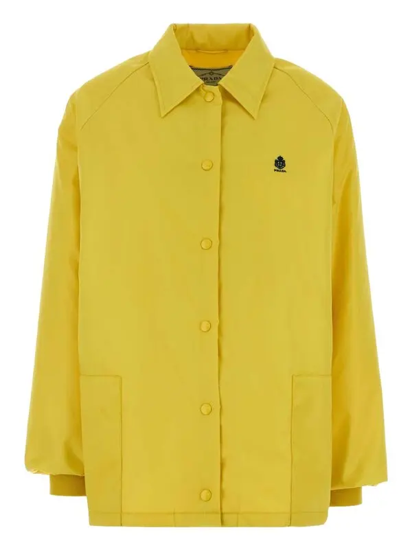 Prada Re-nylon Cropped Jacket - Yellow