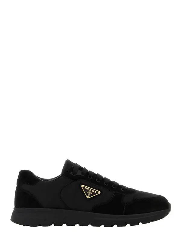 Prada Re-nylon And Suede Prax Sneakers - Black