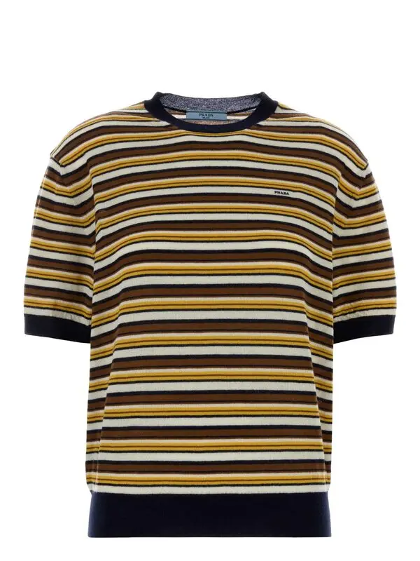 Prada Striped Cashmere Knit Sweater - Stripped