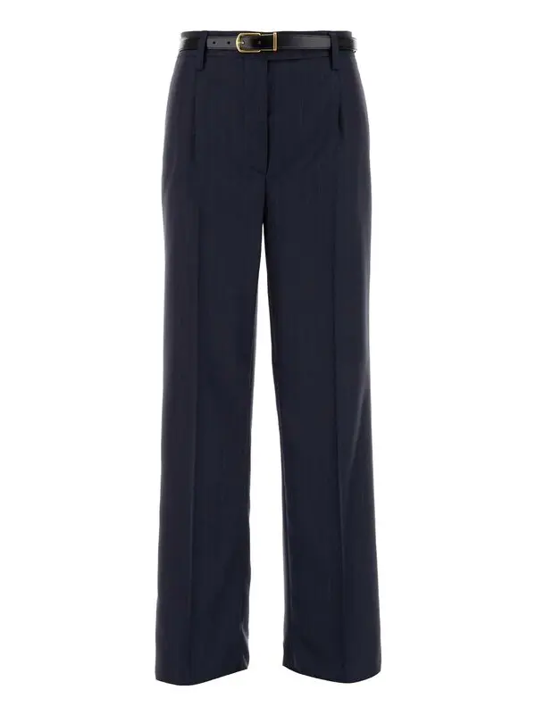 Prada Wool Striped Tailored Pants - Stripped
