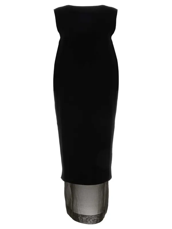 Khaite Malik Mini Dress In Viscose Blend - Black