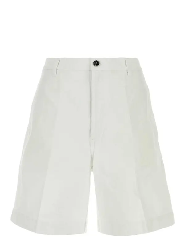 NINE:INTHE:MORNING Otto Cotton Bermuda Shorts - White