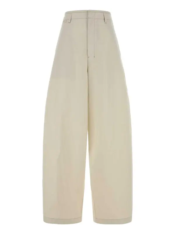 LEMAIRE Cotton Wide-leg Trousers - White