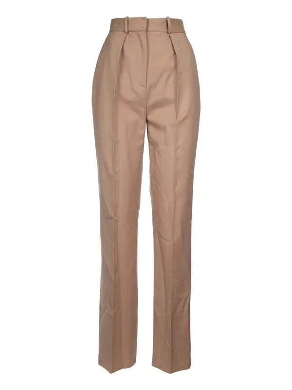 Elisabetta Franchi High-waisted Tailored Trousers - Camel