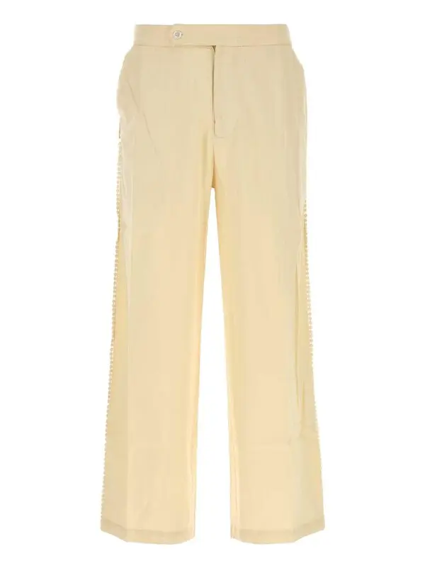 BAZISZT Cotton Corniche Trouser - White