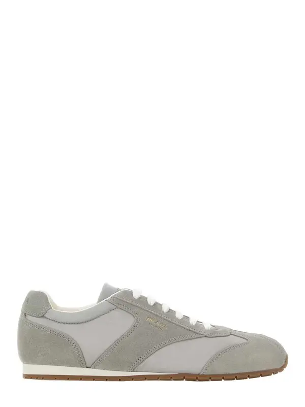 Prada Suede And Fabric Sneaker For - Grey