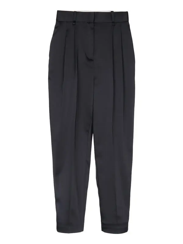 Elisabetta Franchi Tailored Pleated Wide-leg Trousers - Nero