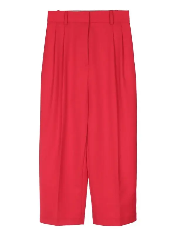 Elisabetta Franchi Tailored Pleated Wide-leg Trousers - Redpassion