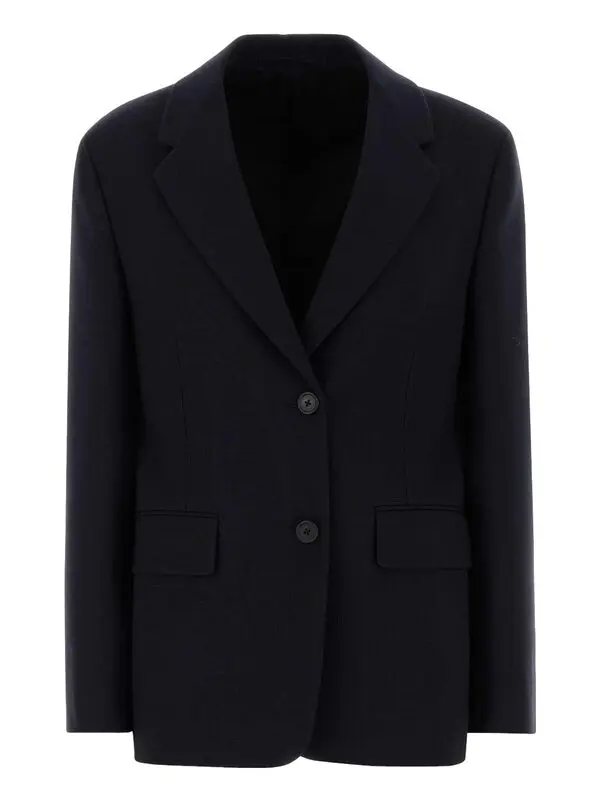 Prada Tailored Virgin Wool Blazer - Blue