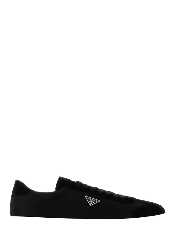 Prada Re-nylon And Suede Sneakers - Black