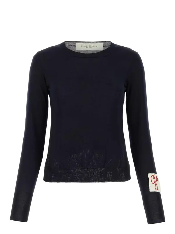 GOLDEN GOOSE Virgin Wool Knit Sweater - Black