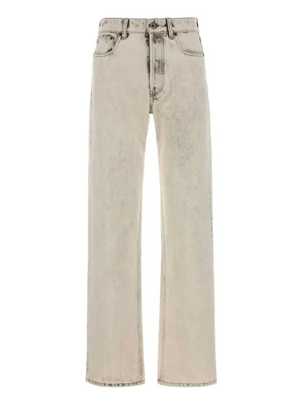 Miu Miu Acid Wash Denim Jeans - White