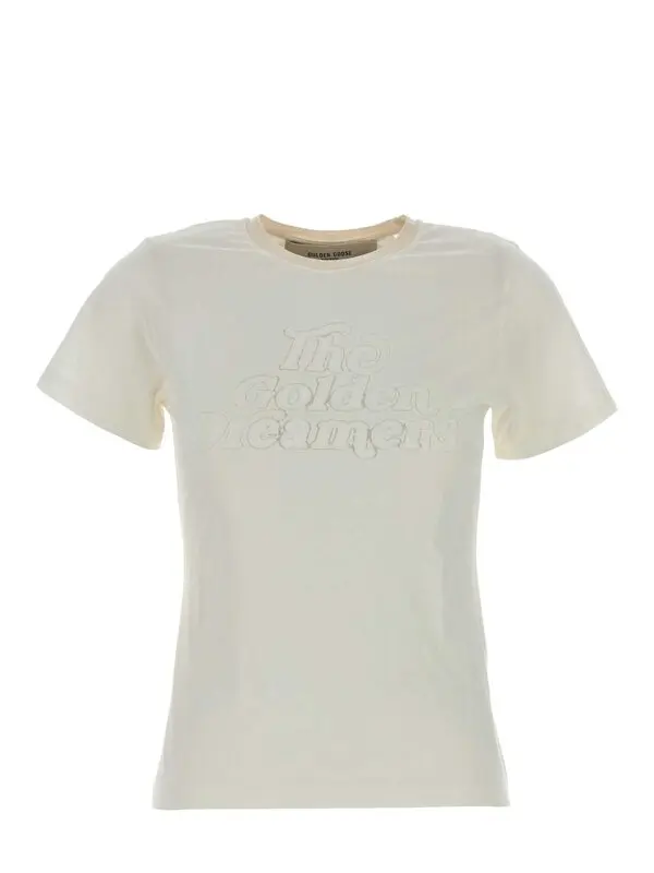 GOLDEN GOOSE Viscose-blend T-shirt - White