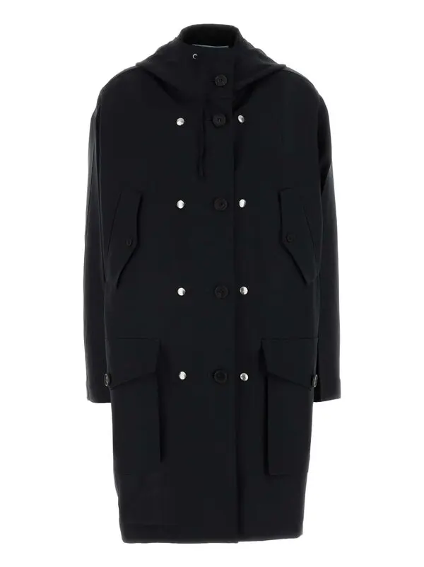 Prada Mohair Blend Overcoat - Blue