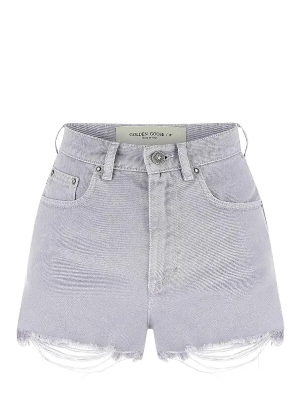 GOLDEN GOOSE Golden Washed" Denim Shorts - Purple