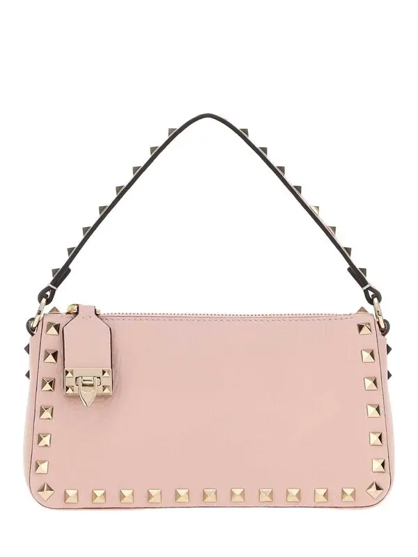 Valentino Garavani Mini Rockstud Leather Crossbody Handbag - Pink