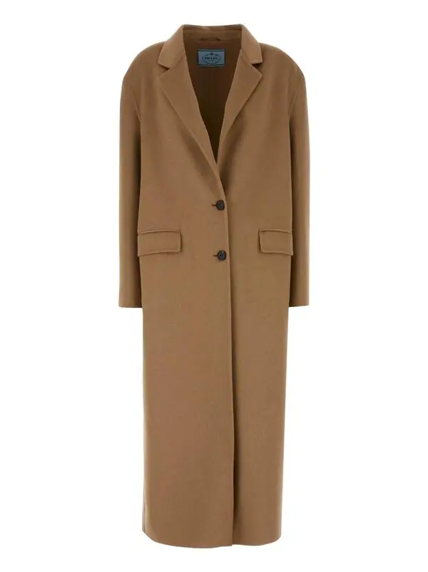 Prada Wool-blend Jacket With Angora And Cashmere - Camel