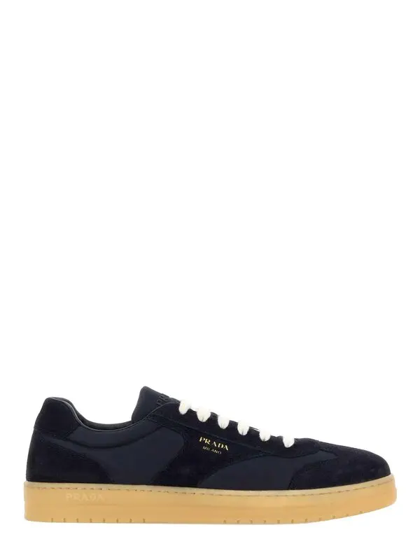 Prada Re-nylon Suede Lace Up Sneakers - Blue
