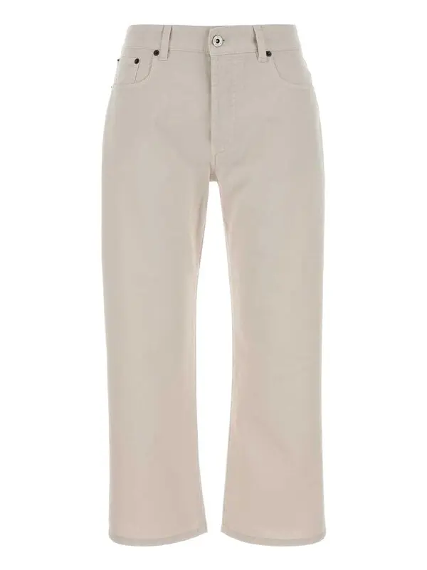 Miu Miu Tailored Cotton Pants - White