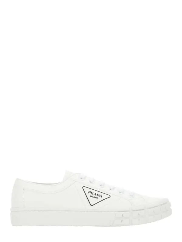 Prada Gabardine Wheel Sneaker - White