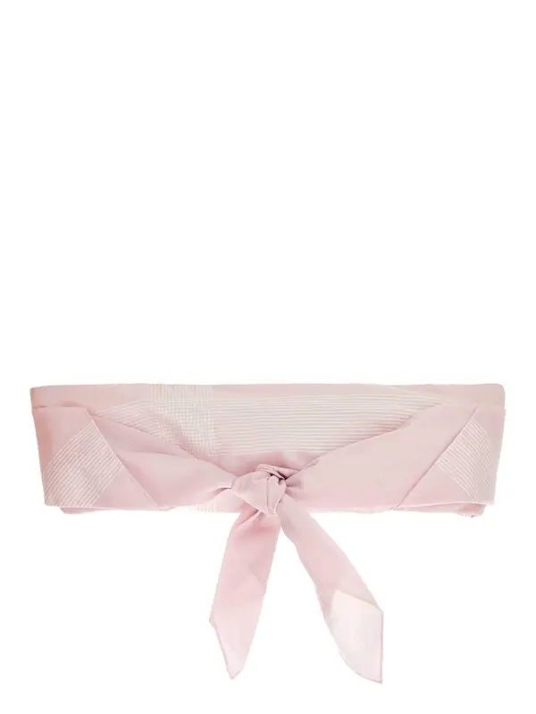 Prada Cotton Cropped Top With Recycled Cupro And Silk Lining - Pink
