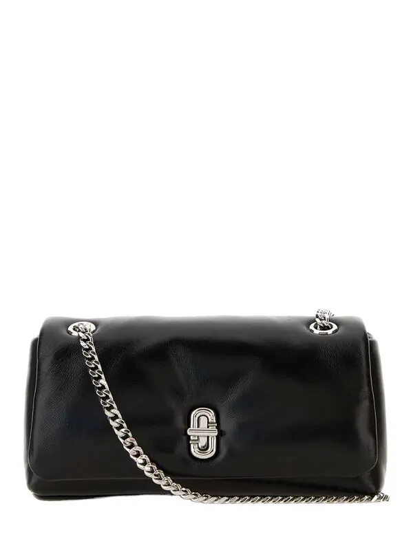 Marc Jacobs Leather Shoulder Handbag With Silver-tone Hardware - Black