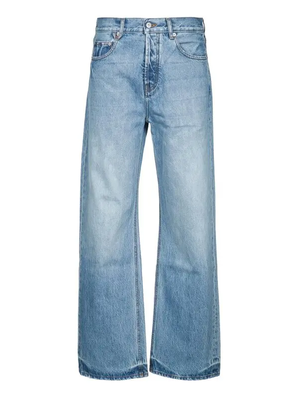 Jacquemus Straight Leg Cotton Jeans - Bluetabac