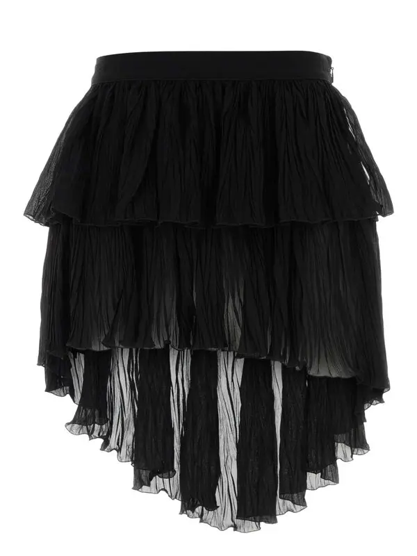 Blumarine Crepe Mini Skirt - Black