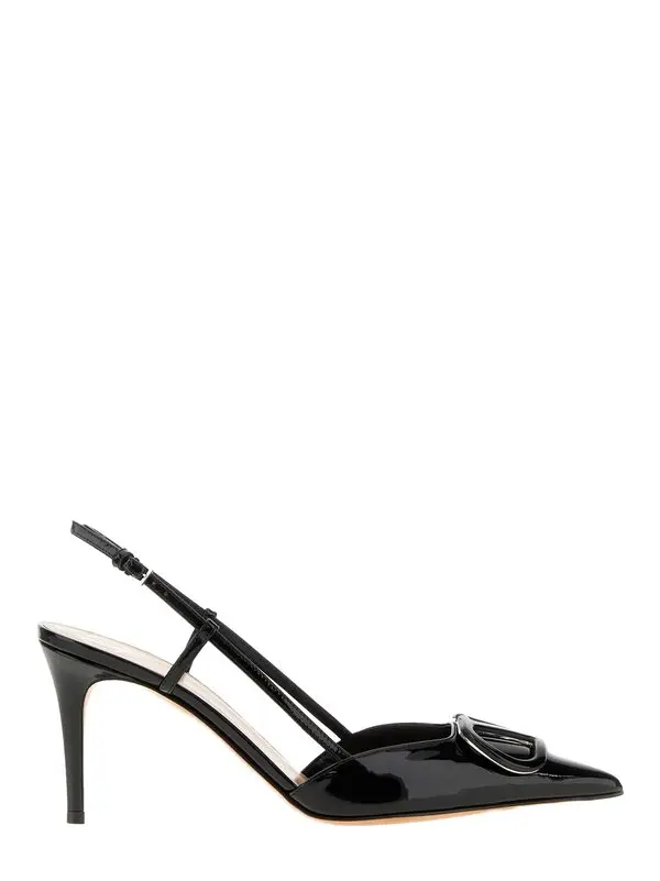 Valentino Garavani Vlogo Signature Leather Slingback Pumps - Multicoloured