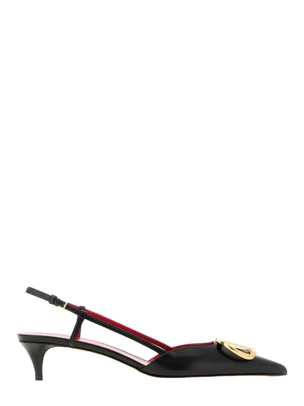 Valentino Garavani Vlogo Signature Slingback Pumps - Black