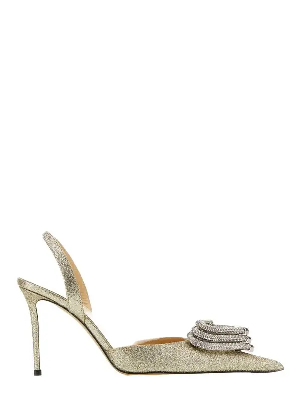 Mach & Mach Fabric Pumps With 9.5 Cm Heel - Metallic