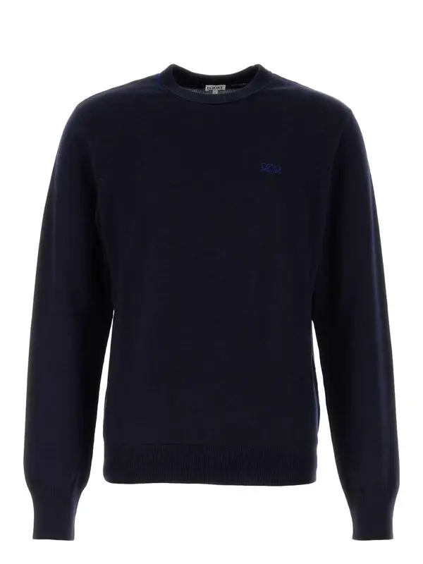 Loewe Wool Blend Crew Neck Sweater - Blue