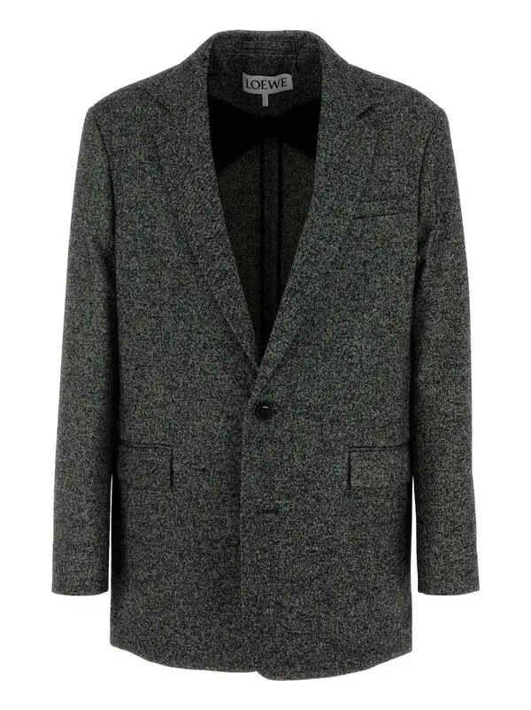 Loewe Contrast Wool-blend Blazer - Multicoloured